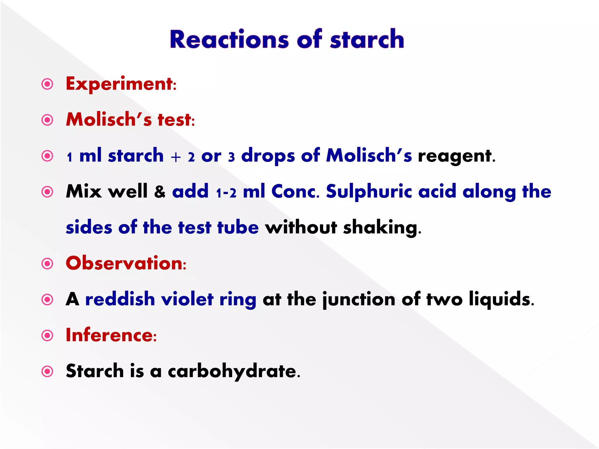 Reactions of starch | PPTX
