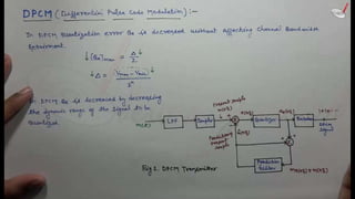 differential pulse code modulation dpcm | Communication Systems | PPTX