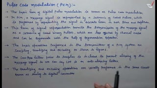 pulse code modulation pcm | Communication Systems | PPTX
