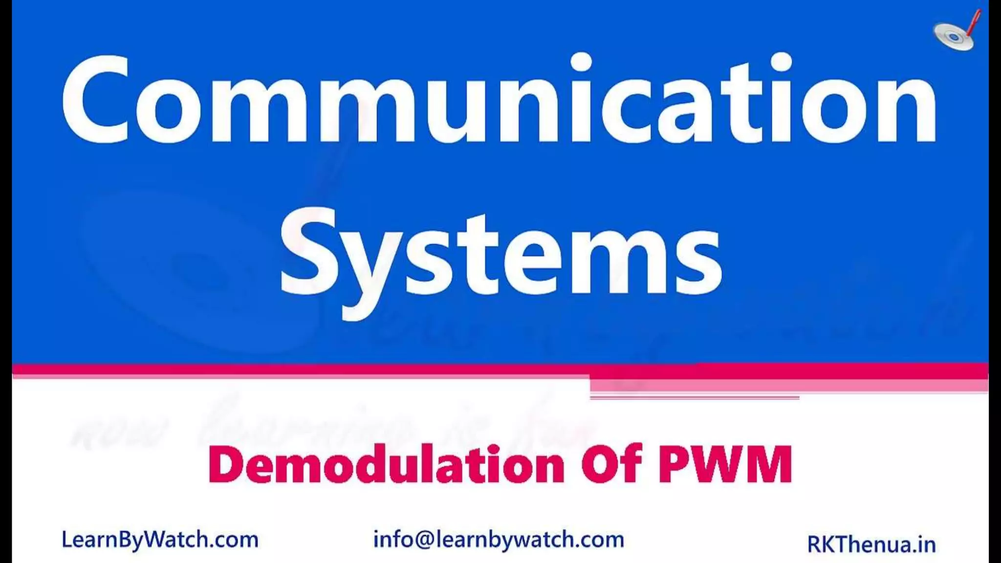 demodulation of pwm | Communication Systems | PPT