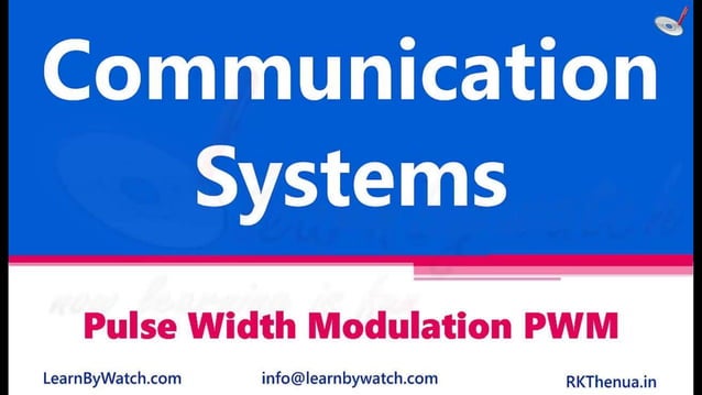 pulse width modulation pwm | Communication Systems | PPT