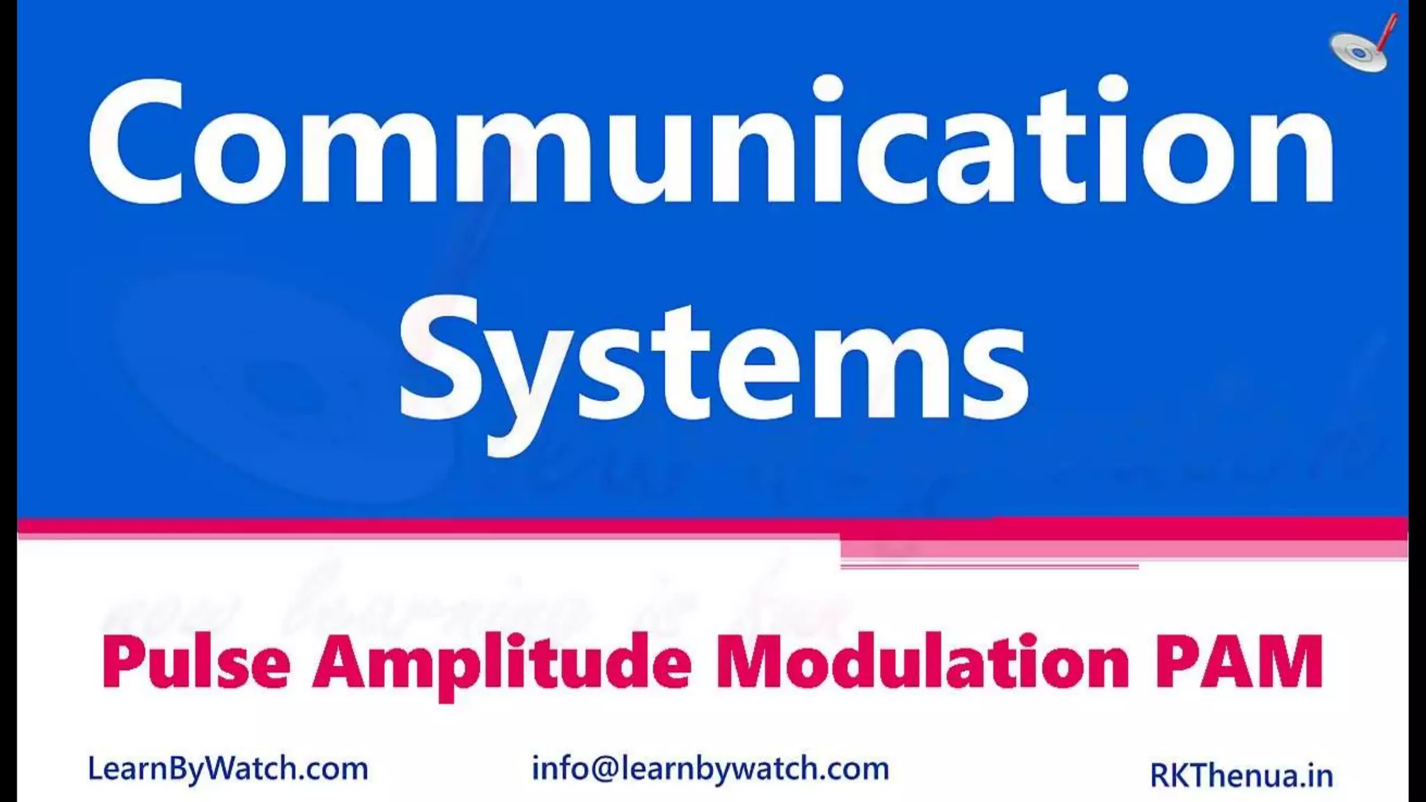 Pulse Amplitude Modulation Pam Communication Systems Ppt