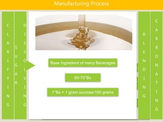 Beverage Industry - The Manufacturing Process, Equipment and Control | PPTX