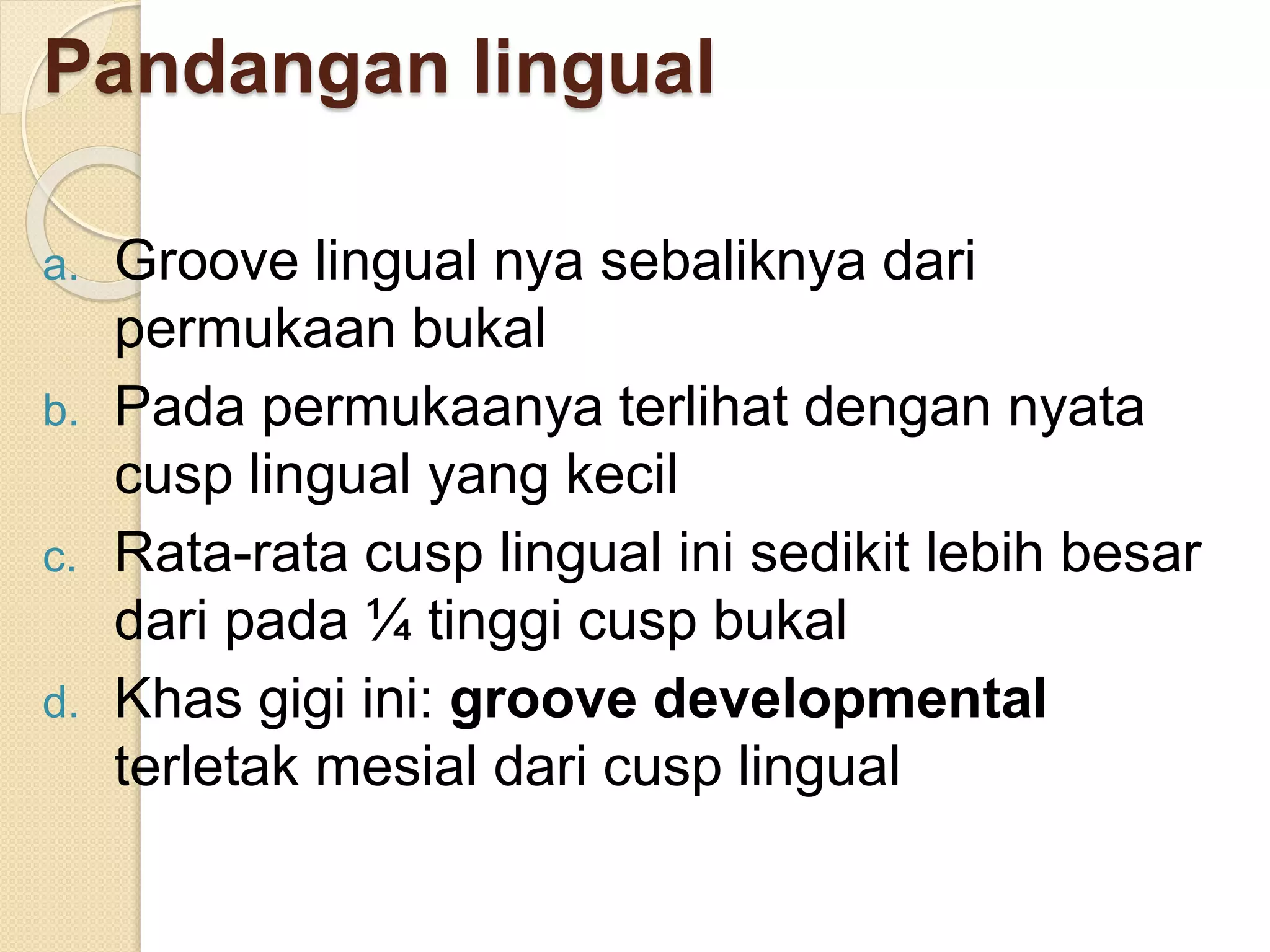 6. anatomi gigi premolar 1 & 2 bawah | PPTX