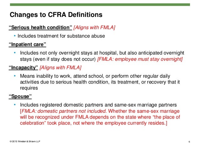 Briefing Regarding Revisions to the California Family Rights Act