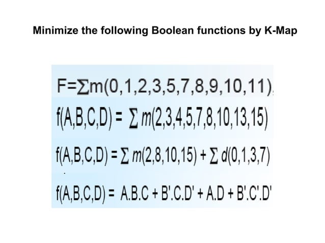 K Map Simplification | PPT | Technology & Computing