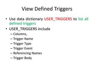 6. triggers | PPT