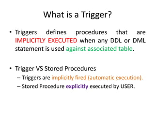 6. triggers | PPT