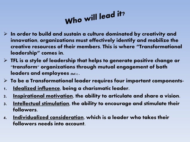 6.1 power point stimulating creativity in organizations | PPT