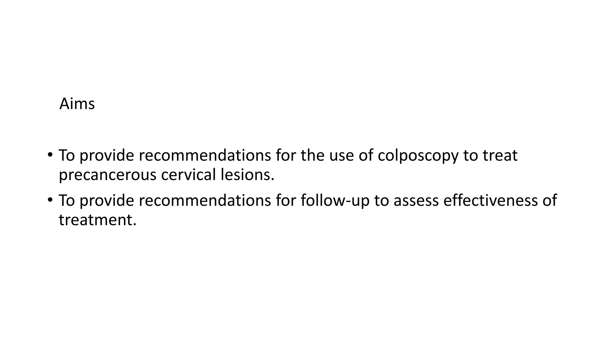 Simon Leeson - Colposcopic treatment standards | PPT