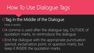 6.4 dialogue tags | PPTX