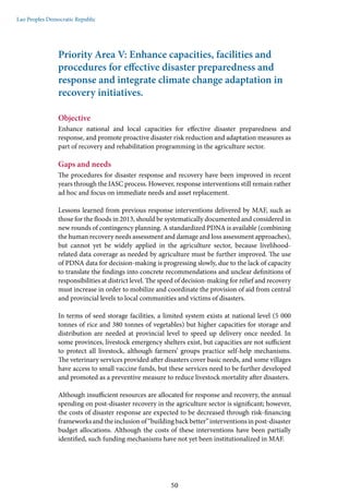 Plan of action for disaster risk reduction and management in ...