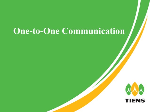 One to one communication | PPT