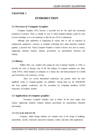 Mini Project final report on " LEAKY BUCKET ALGORITHM " | PDF