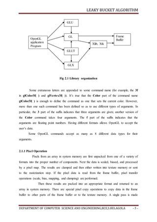 Mini Project final report on " LEAKY BUCKET ALGORITHM " | PDF