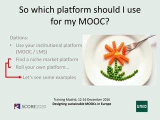 6. Designing MOOCs (4) The MOOC Platforms - Tim Read (UNED ...