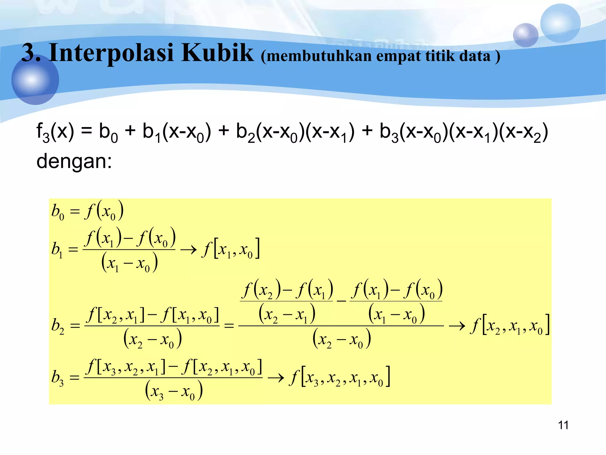 6. interpolasi polynomial newton | PPTX