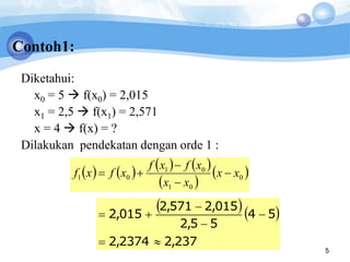 6. interpolasi polynomial newton | PPTX