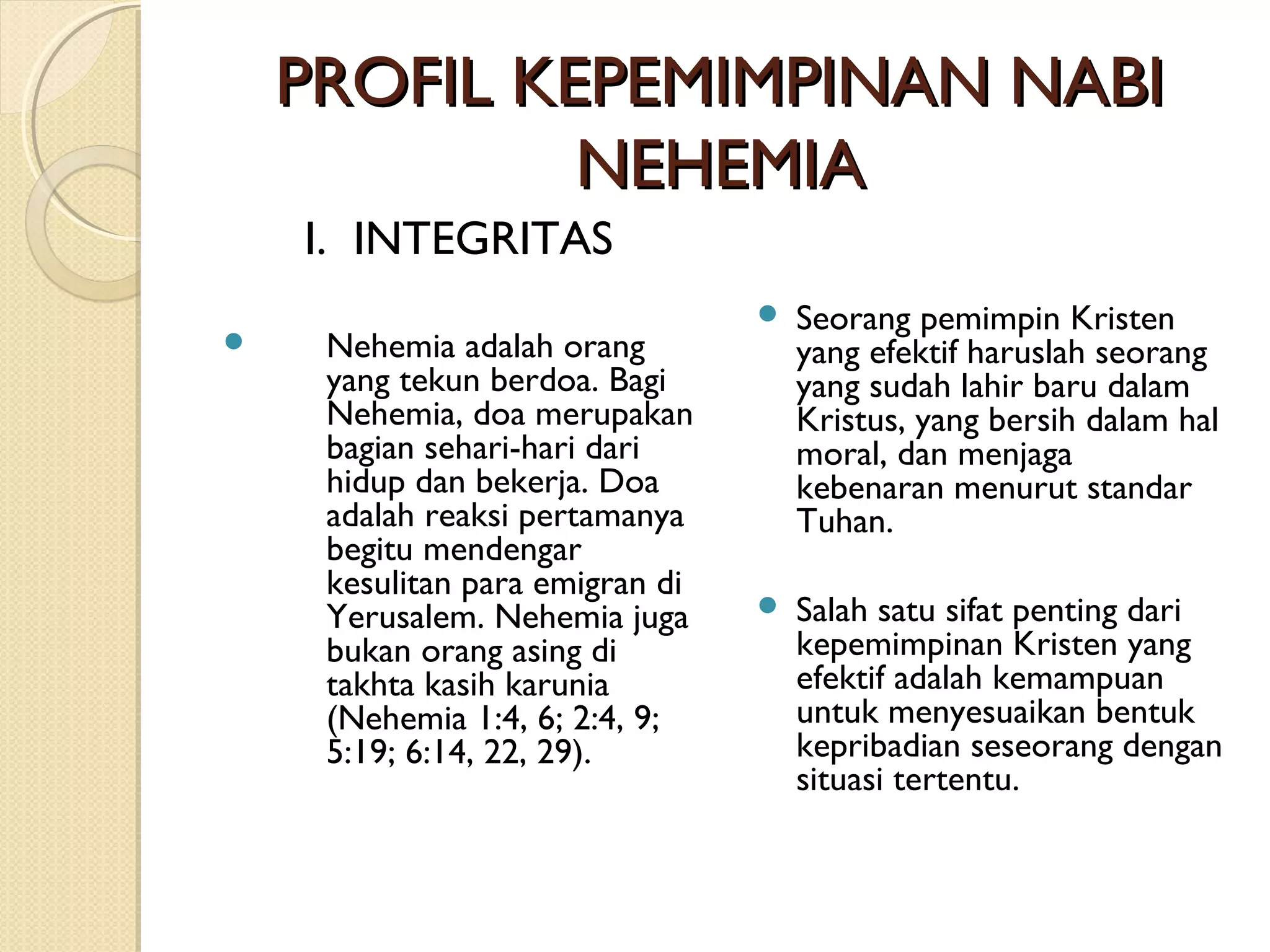 Kepemimpinan Nehemiah | PPT