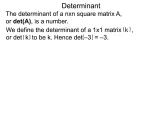 6.5 determinant x | PPTX