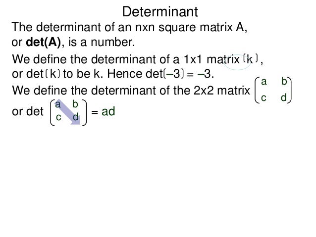 6.5 determinant x