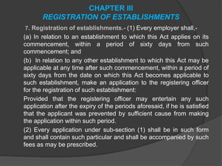 REGISTRATION OF ESTABLISHMENTS AND BENEFICIARIES UNDER THE BUILDING AND ...