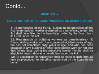 REGISTRATION OF ESTABLISHMENTS AND BENEFICIARIES UNDER THE BUILDING AND ...