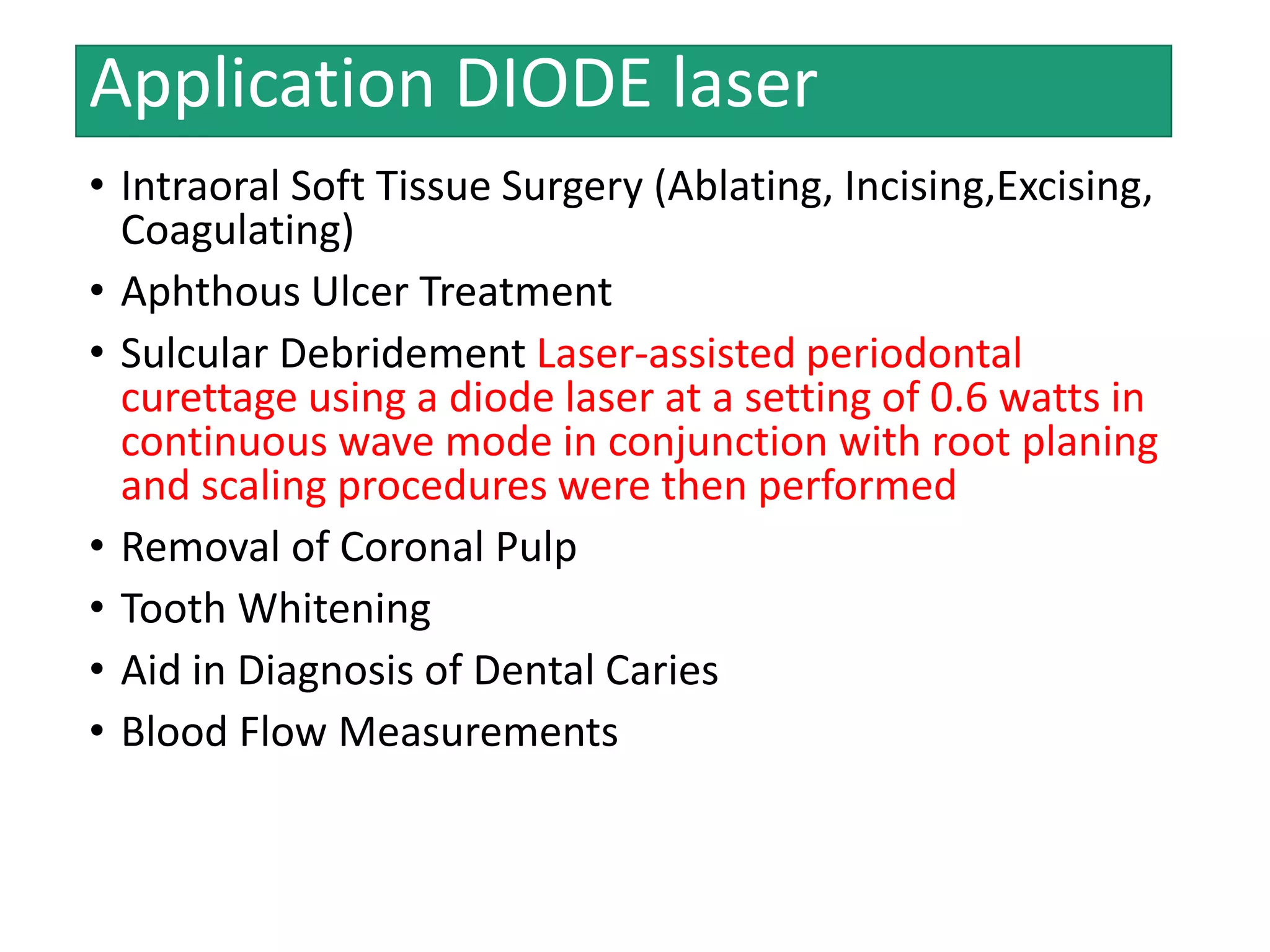 LASER IN DENTISTRY | PPTX