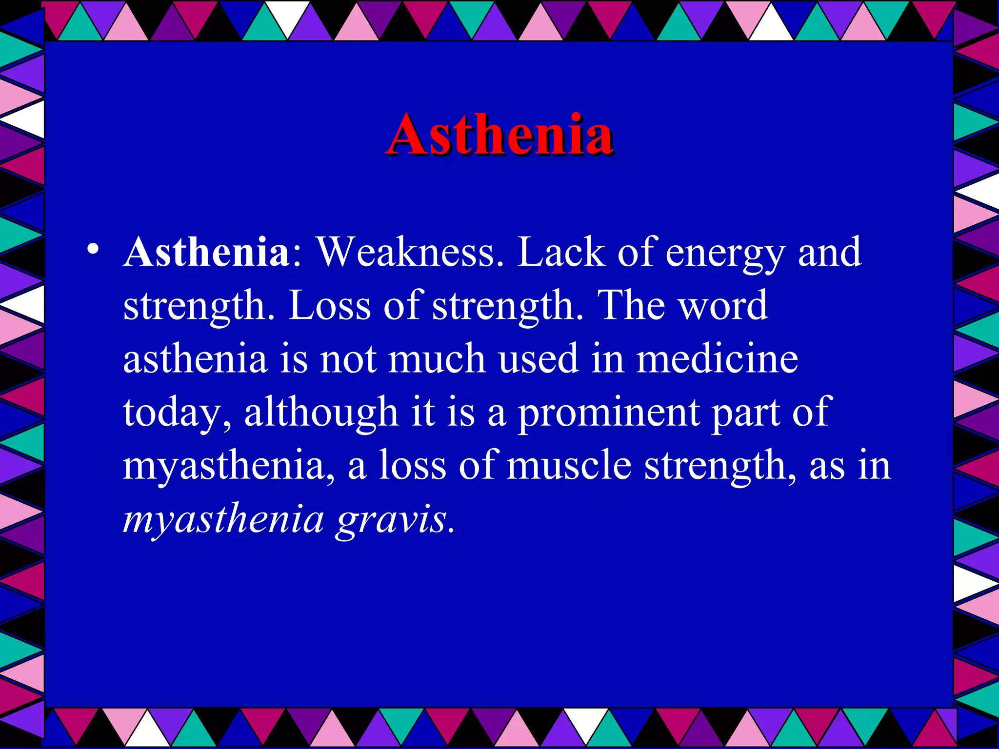 Symptomatic treatment of Anxiety & Asthenia | PPT