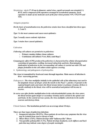 Picornaviruses. Enteroviruses. Polyviruses. Coxsackieviruses ...
