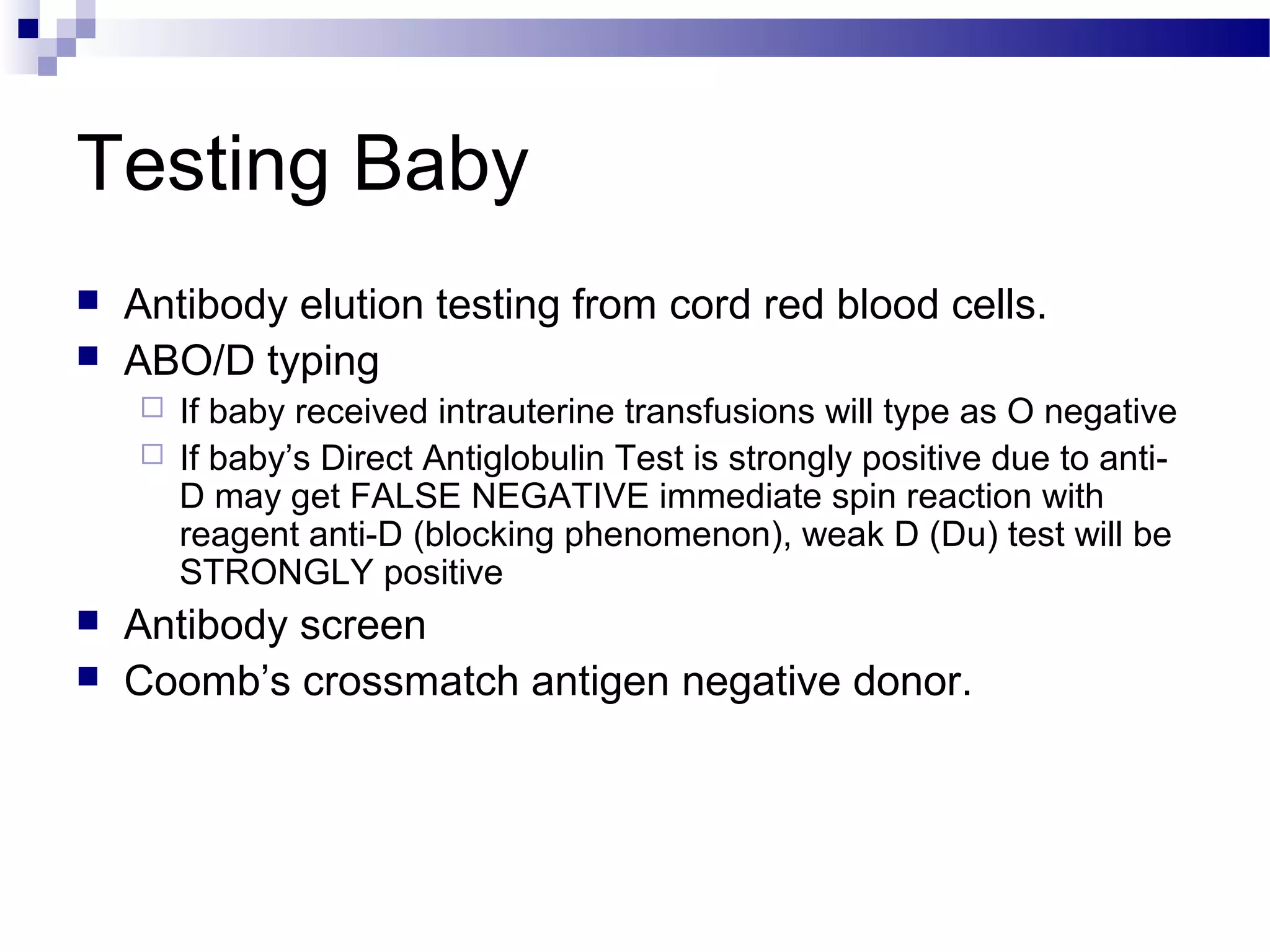 Hemolytic disease of the newborn. Diagnosis & Treatment | PPT