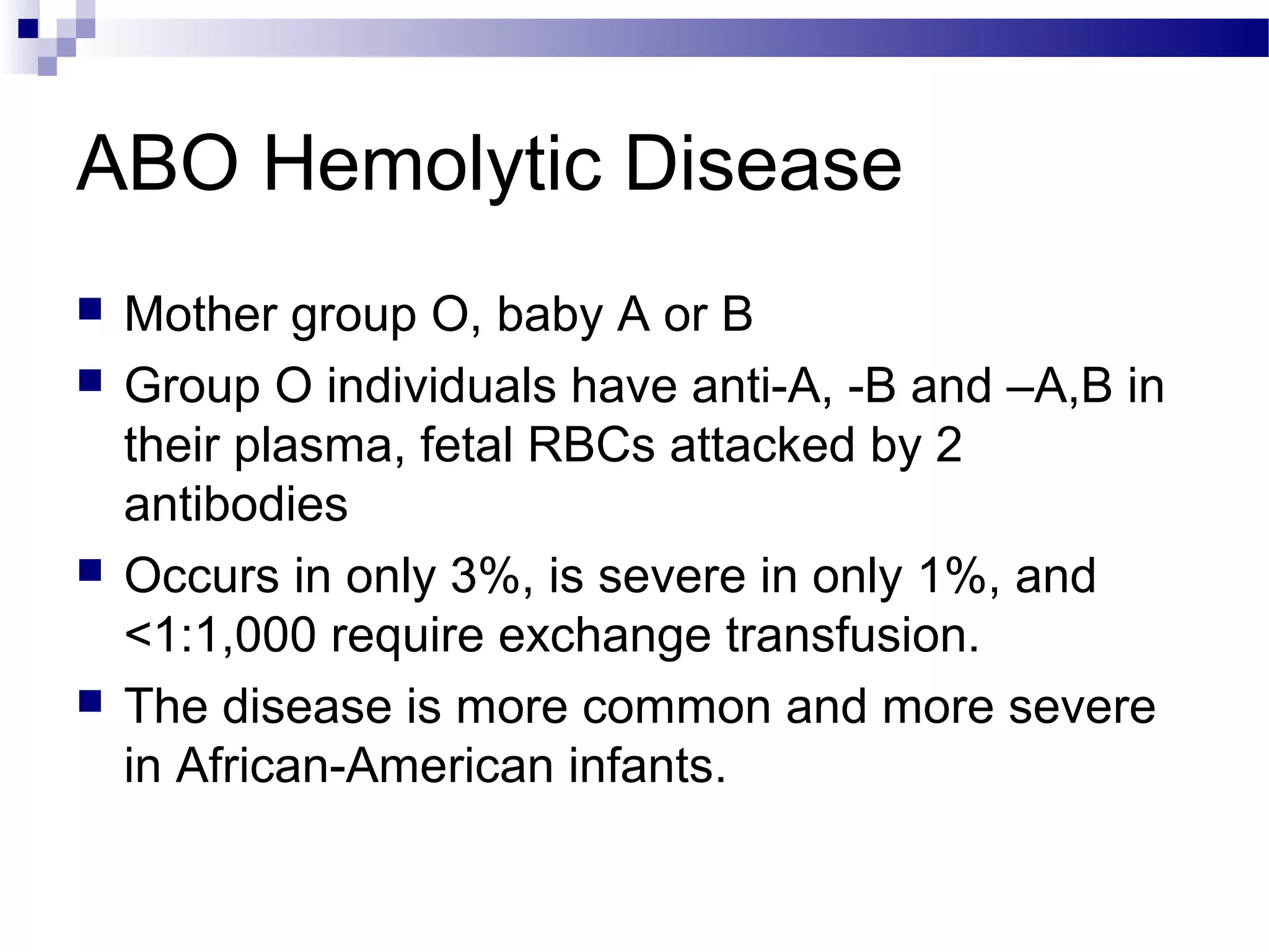 Hemolytic disease of the newborn. Diagnosis & Treatment | PPT
