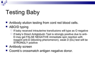 Hemolytic disease of the newborn. Diagnosis & Treatment | PPT