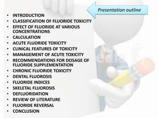 fluoride toxicity | PPTX