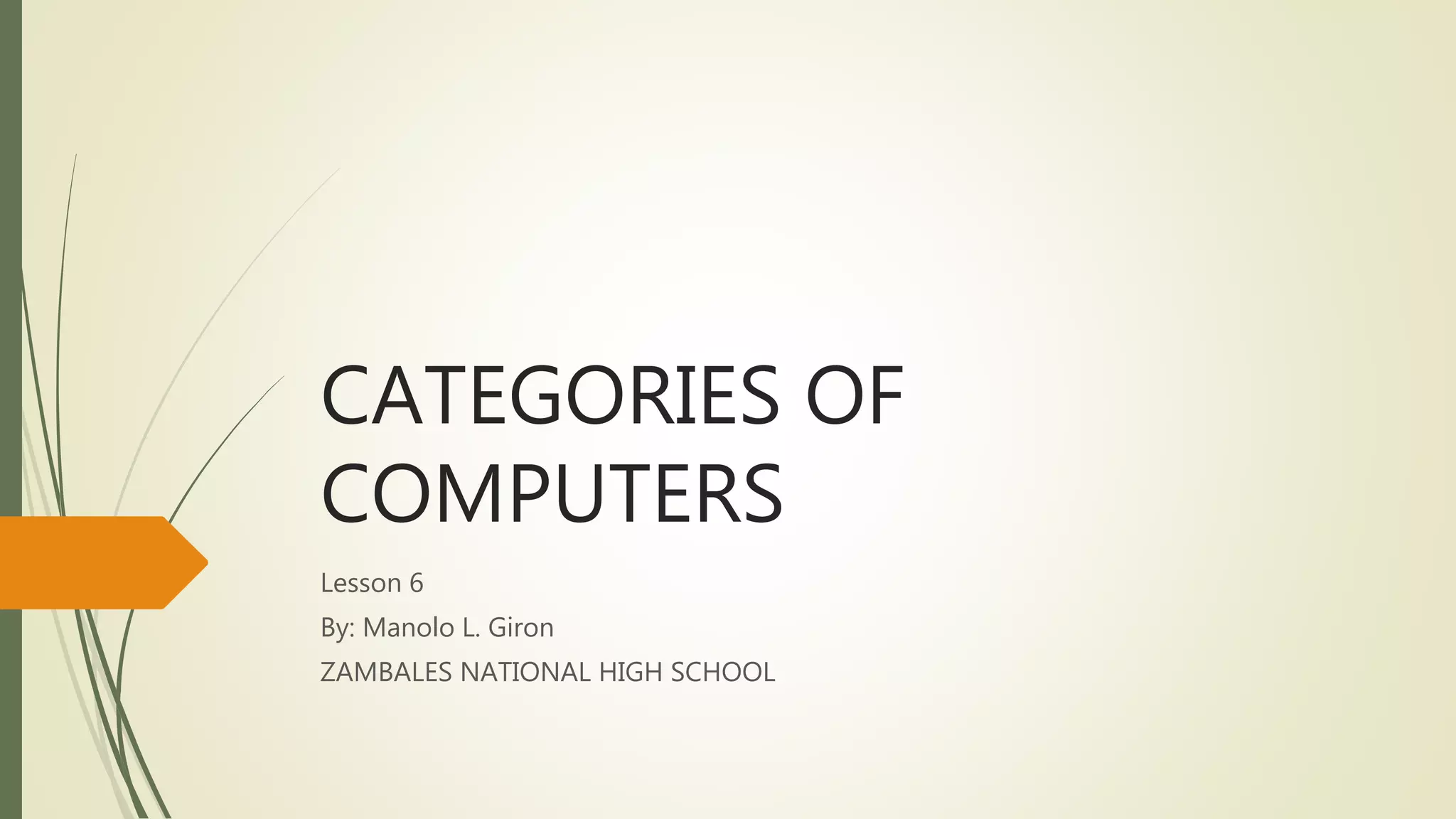 6. categories of computers | PPTX
