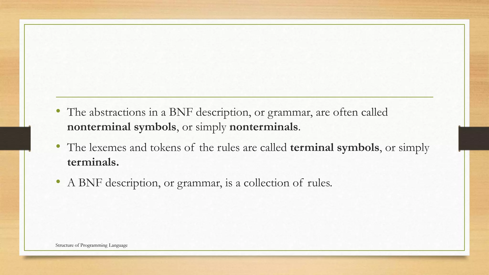 6. describing syntax and semantics | PPTX