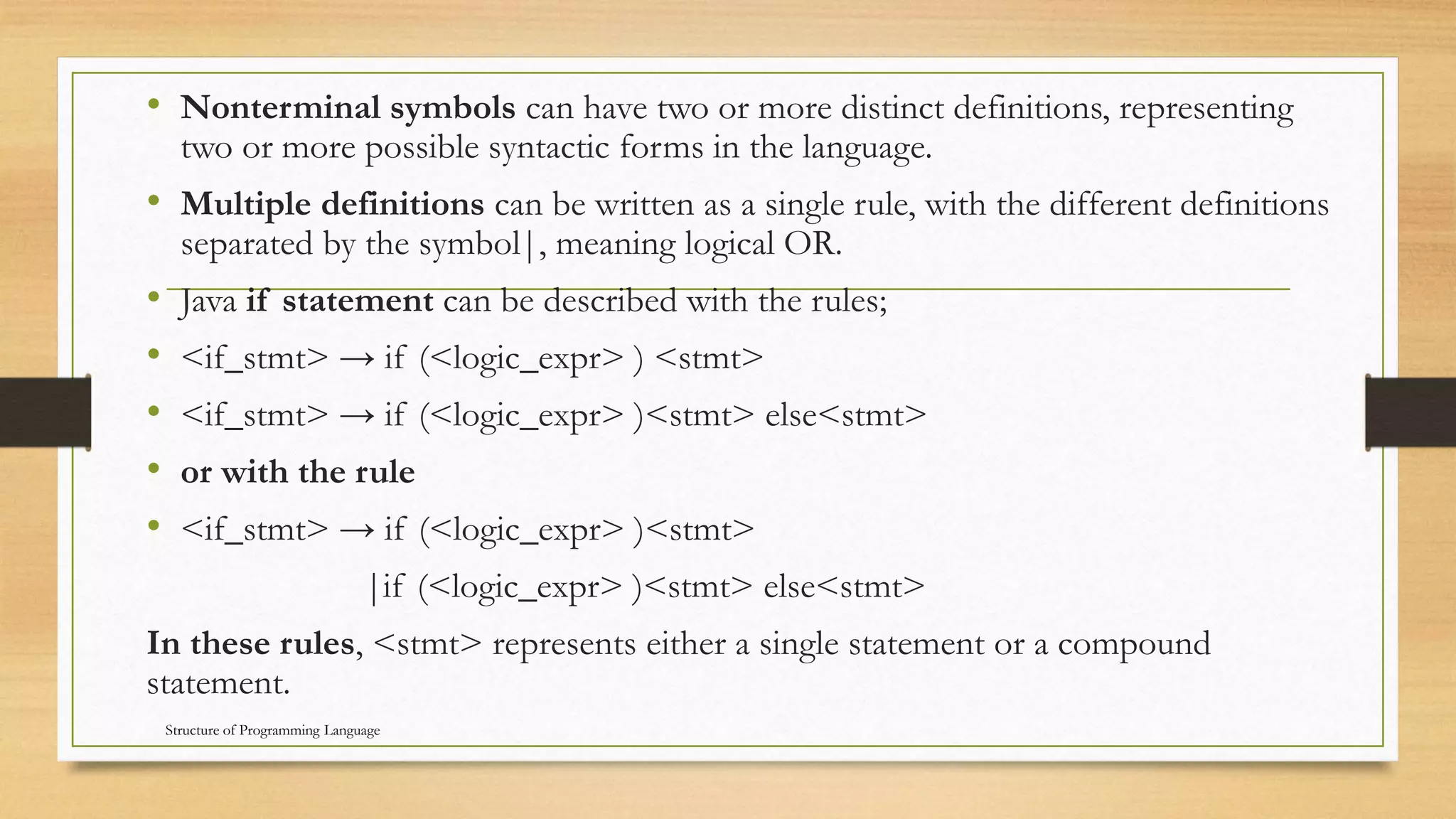 6. describing syntax and semantics | PPTX
