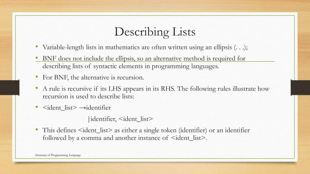 6. describing syntax and semantics | PPTX