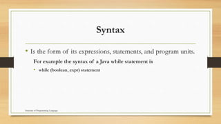 6. Describing Syntax And Semantics | Pptx