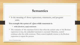 6. describing syntax and semantics | PPTX