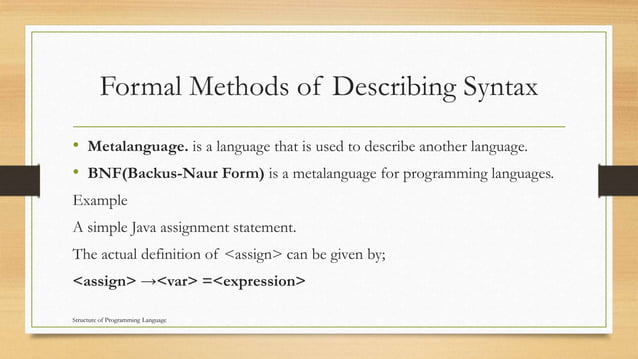 6. describing syntax and semantics | PPTX