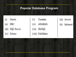 6.8 Corporate Database (কর্পোরেট ডেটাবেজ ) | PPTX