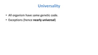 Genetic code - with YouTube video | PPTX | Genetics | Science