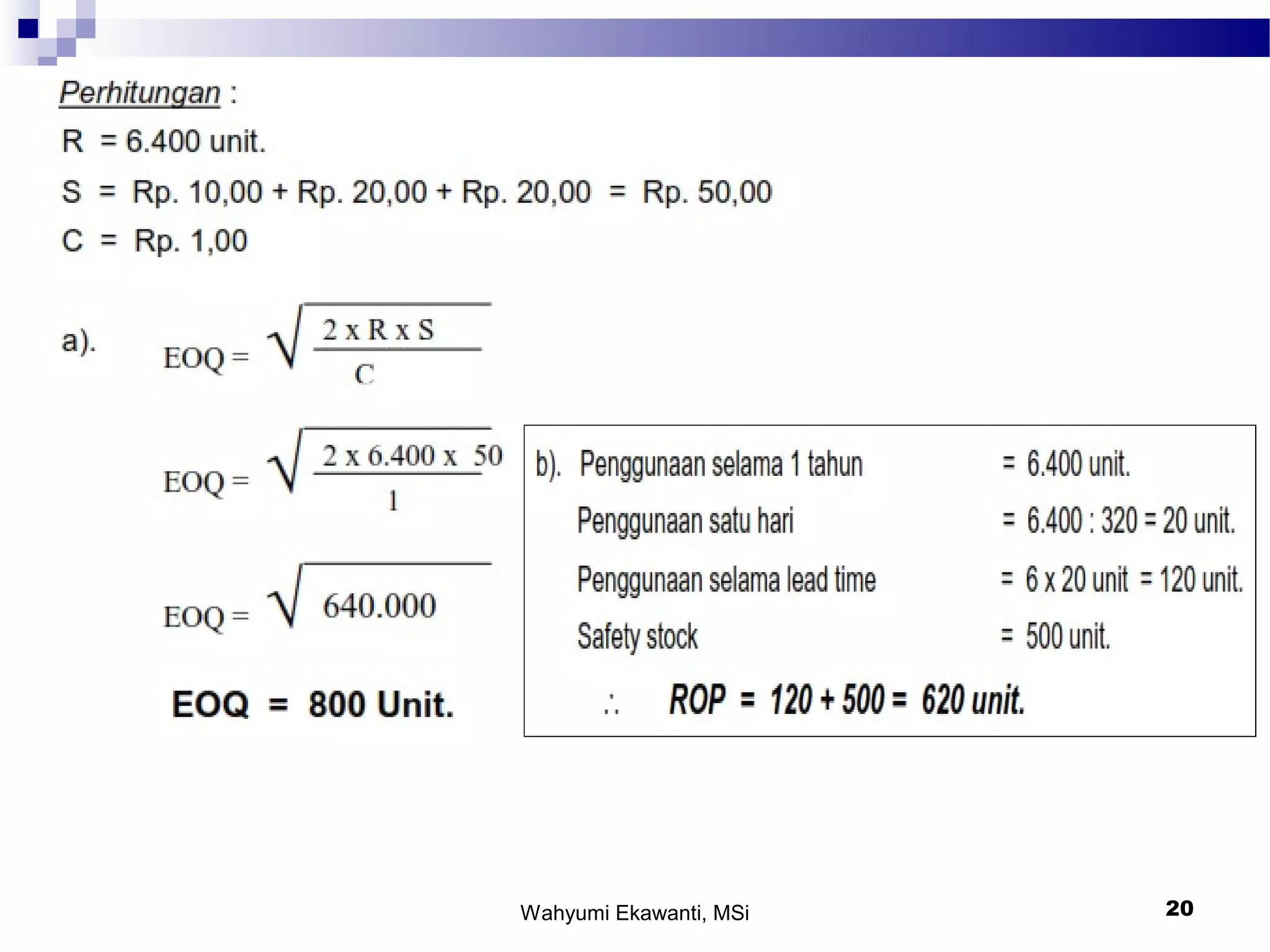 Inventory EOQ; FIFO LIPO_Materi Warehousing Training | PPT | Free Download
