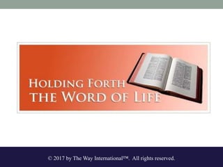 Holding Forth the Word of Life | PPT