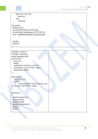 6. this işaretçisi ve arkadaşlık | DOC