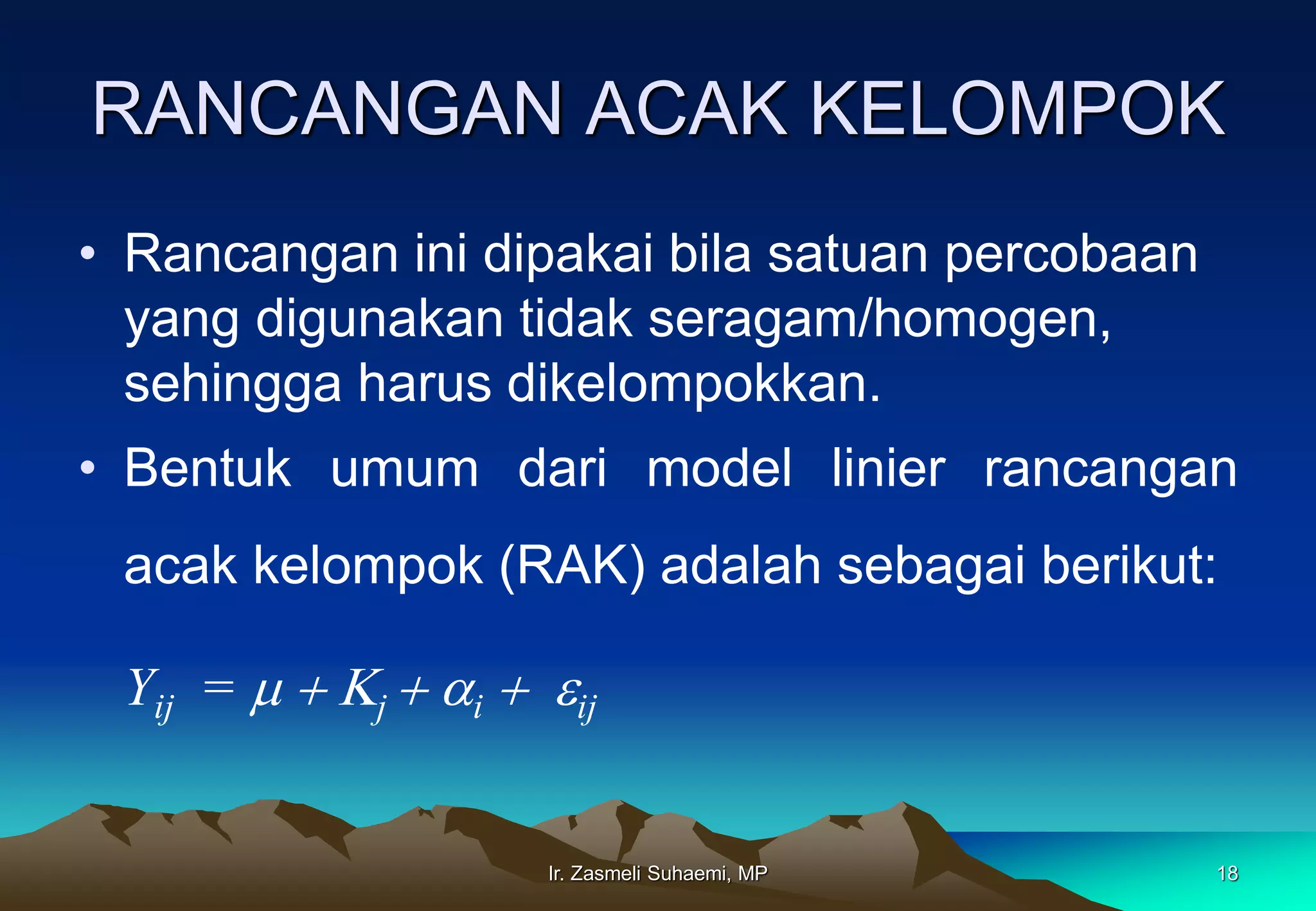 6. satuan percobaan, dan percobaan satu faktor | PDF