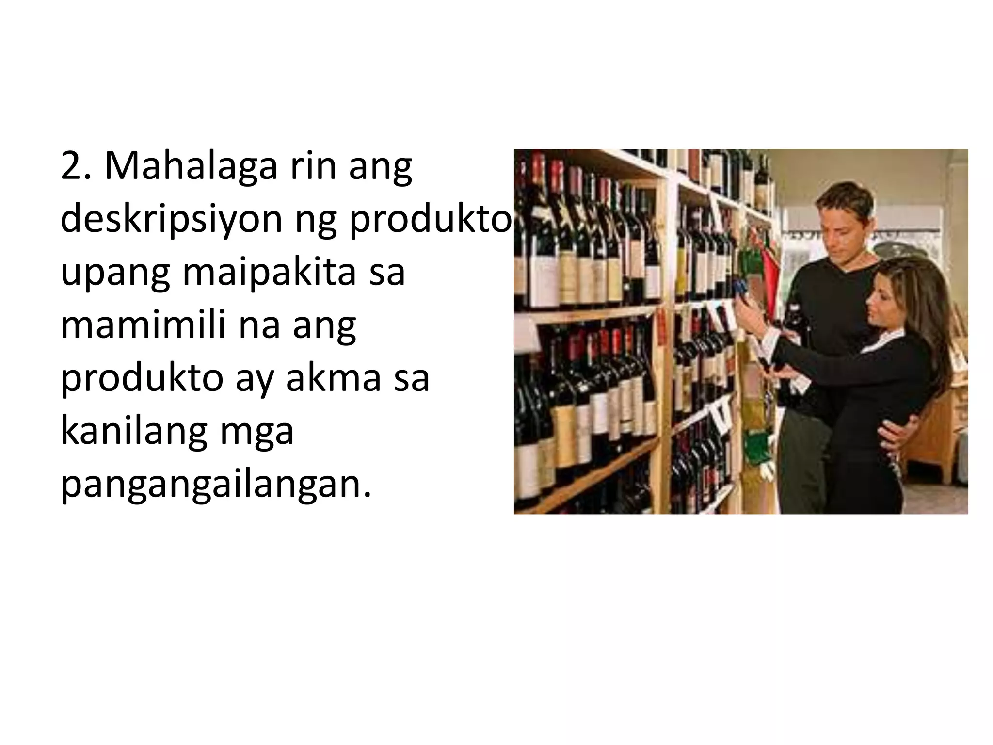 Deskripsiyon ng produkto | PPTX