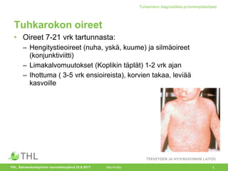 Tuhkarokon diagnostiikka ja toimenpideohjeet | PDF