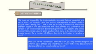 tool support for testing | PPT